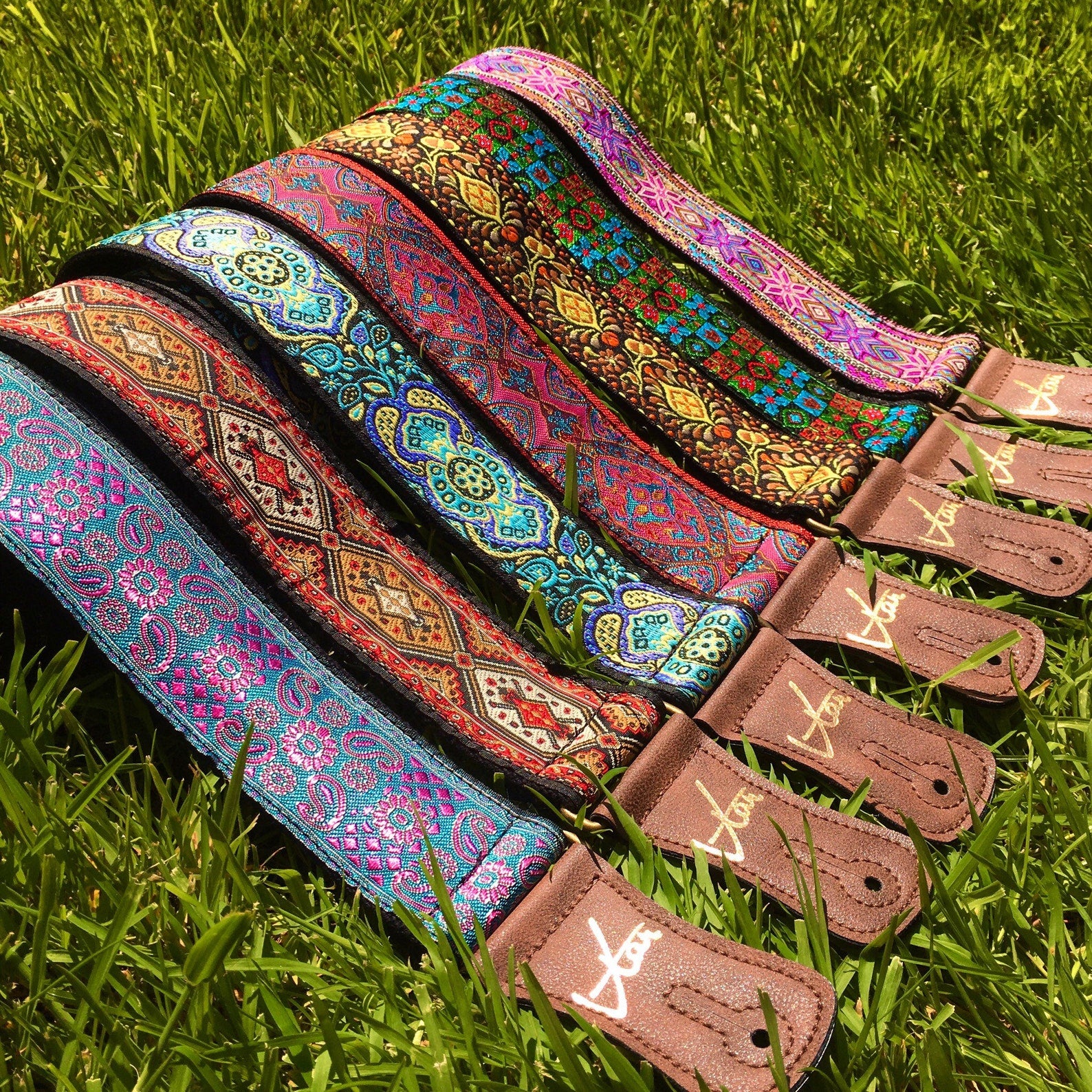 Psychedelic Guitar Strap Collection – Vtar Handmade Vegan Guitar Straps ...