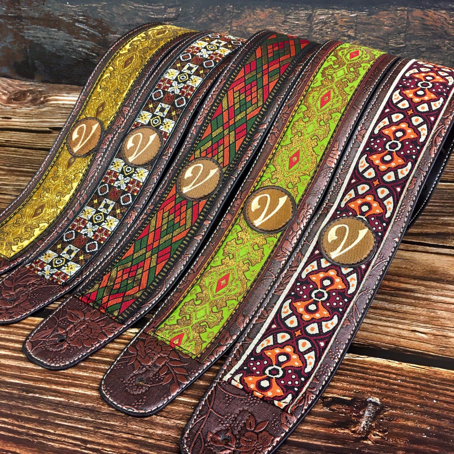 Woodstock Guitar Strap Collection – Vtar Handmade Vegan Guitar Straps ...